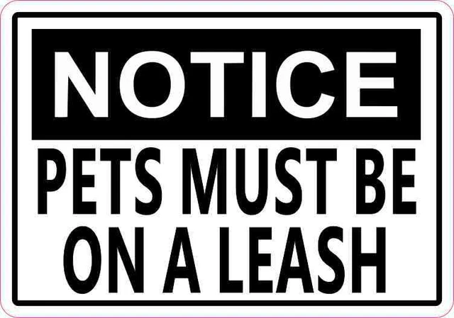 DOPASTICKER Notice Pets Must Be On A Leash Sticker Business Sticker ...