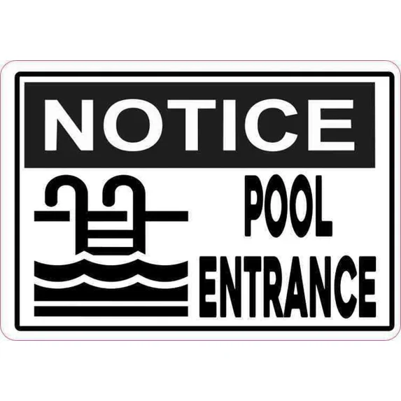 DOPASTICKER Notice Pool Entrance Stickerwimming Pools Sticker Phone ...