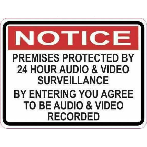 DOPASTICKER Notice Premises Protected By Sticker Phone Sticker, Latop ...