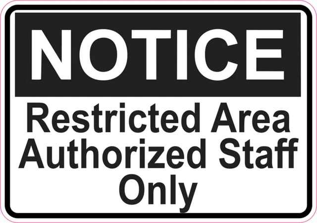DOPASTICKER Notice Restricted Area Stickers Business Door Sticker Phone ...