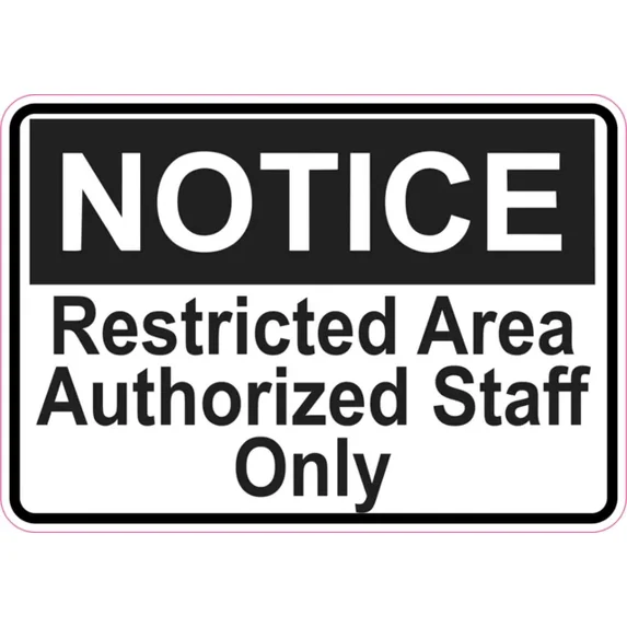 DOPASTICKER Notice Restricted Area Stickers Business Door Sticker Phone ...