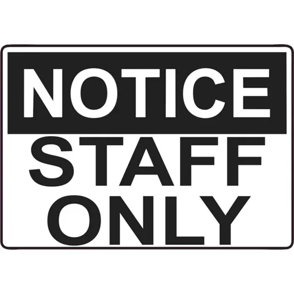 DOPASTICKER Notice Staff Only Sticker Door Sticker Container Sticker ...