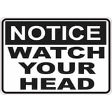 DOPASTICKER Notice Watch Your Head Sticker Business Safety Sticker ...