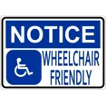 DOPASTICKER Notice Wheelchair Friendly Sticker Door Sticker Handicap ...