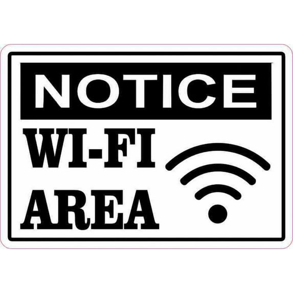 DOPASTICKER Notice Wi-Fi Area Sticker Business Sticker Phone Sticker ...