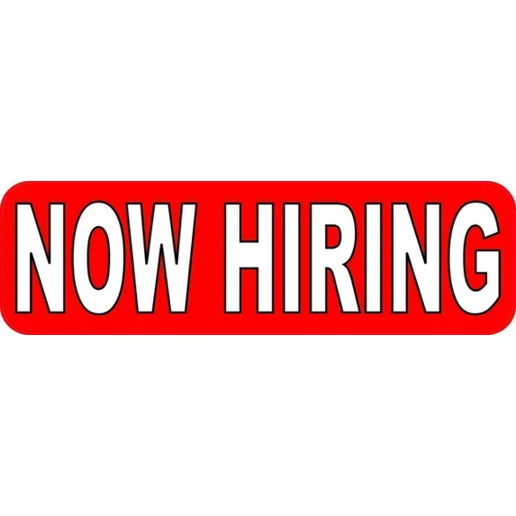 DOPASTICKER Now Hiring Sticker Business Door Sticker Phone Sticker ...