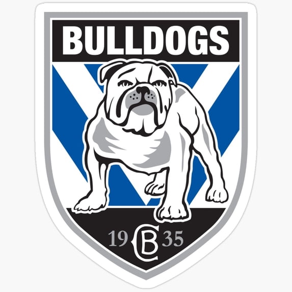 DOPASTICKER Nrl Bulldogs - Plain Logoperfect Sticker Gift Everyone ...