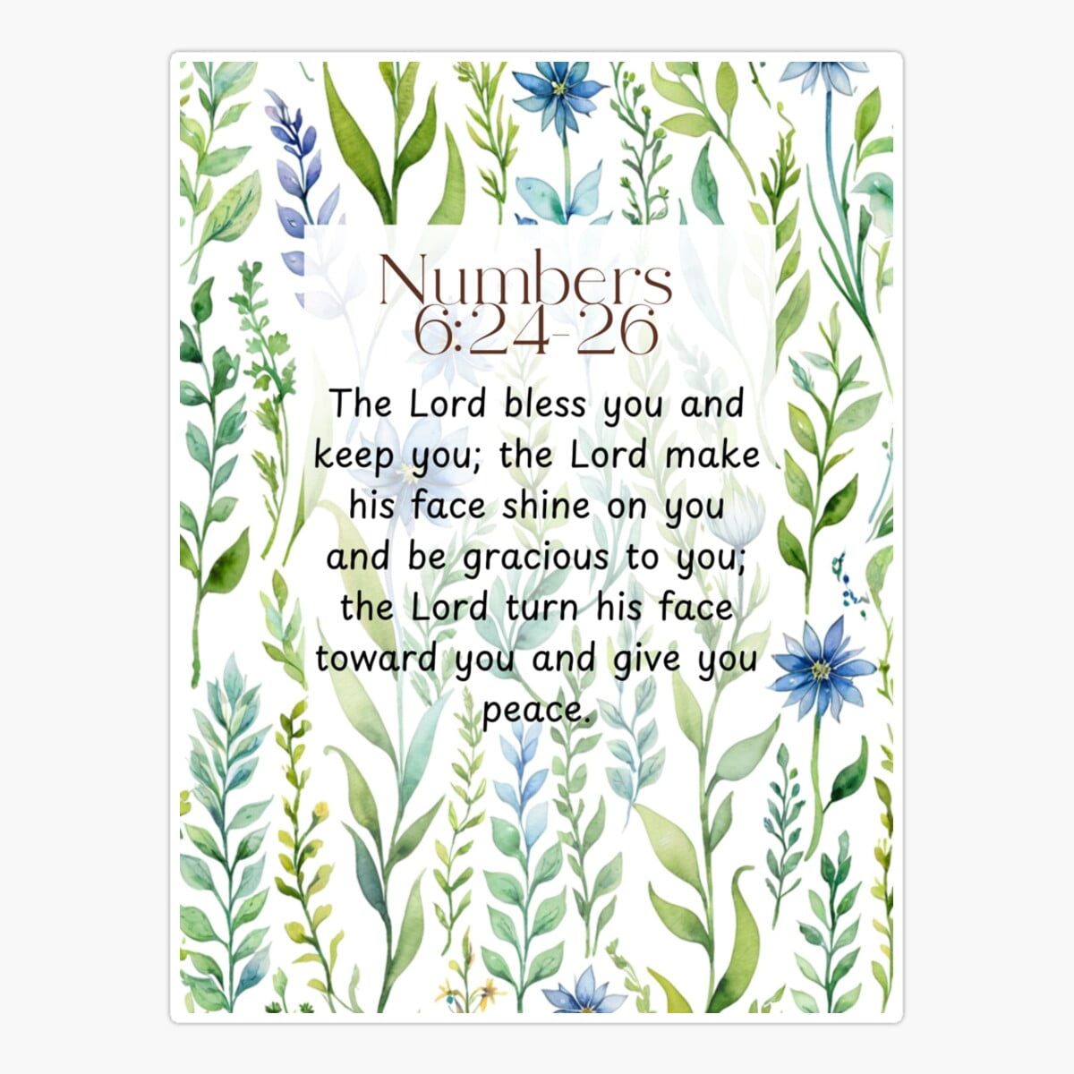 DOPASTICKER Numbers 624-26 Christian Bible Verse Art Sticker, Phone ...