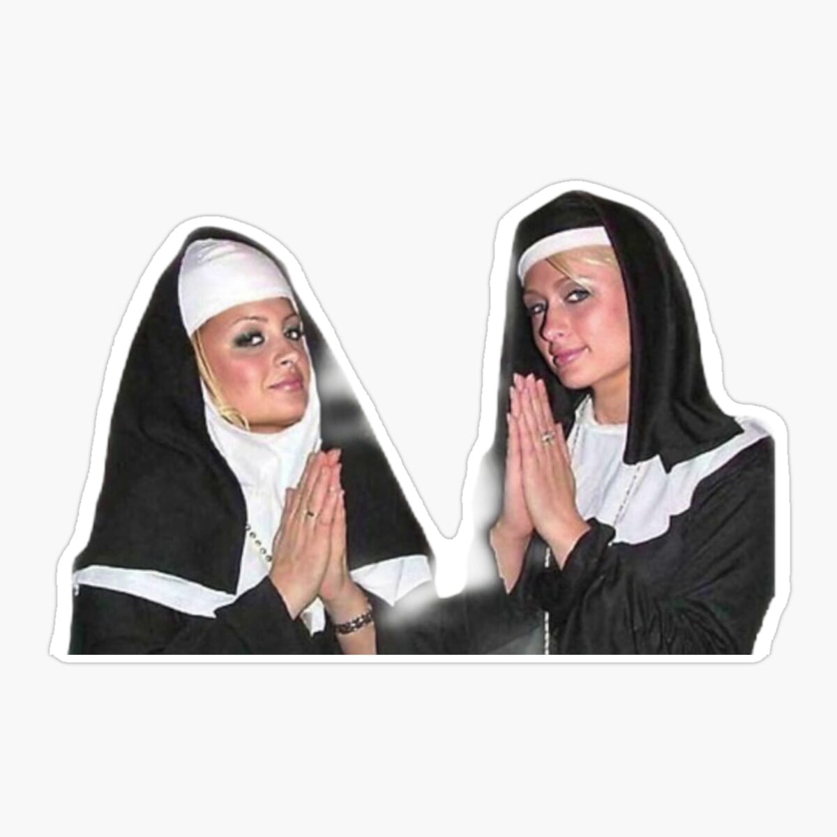 DOPASTICKER Nun Paris And Nicole Sticker, Phone Sticker Car Stickers ...