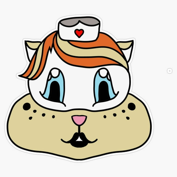 DOPASTICKER Nurse Hamster Sticker, Phone Sticker Water Bottle Sticker ...