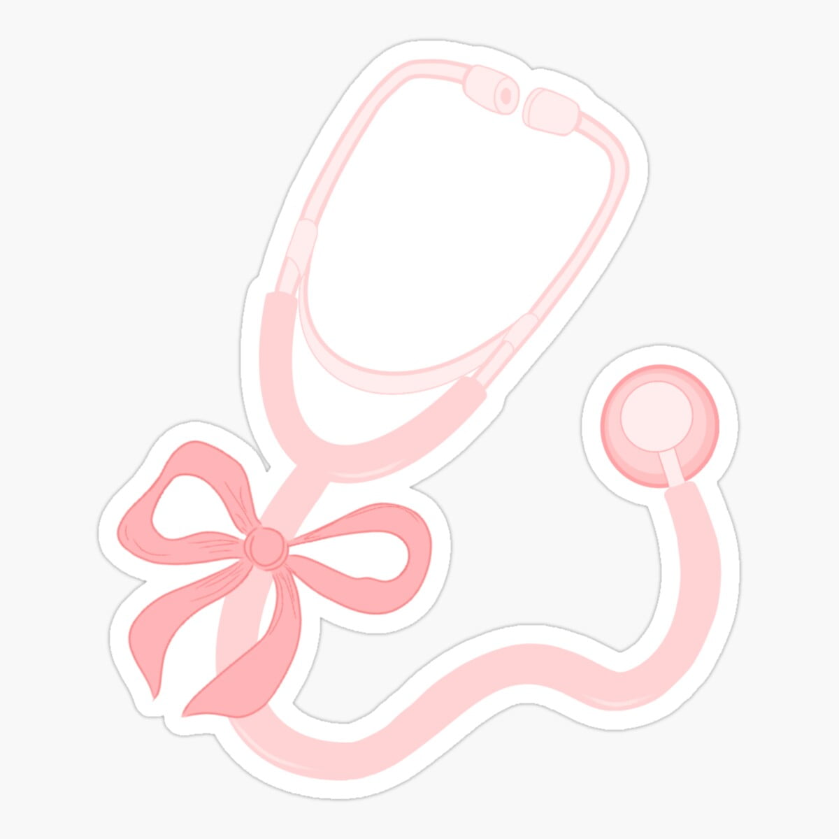 DOPASTICKER Nurse Stethoscope With Bow Sticker, Phone Sticker Car ...