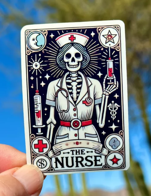 DOPASTICKER The Nurse Tarot Card Sticker, Decal, Hospital, Student ...
