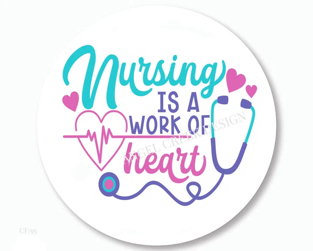 DOPASTICKER Nursing A Work Of Heart Cna Rn Lna Scrapbook Stickers Phone ...