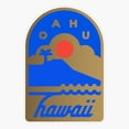 DOPASTICKER Oahu, Hawaii - Badge Sticker, Phone Sticker Water Bottle ...