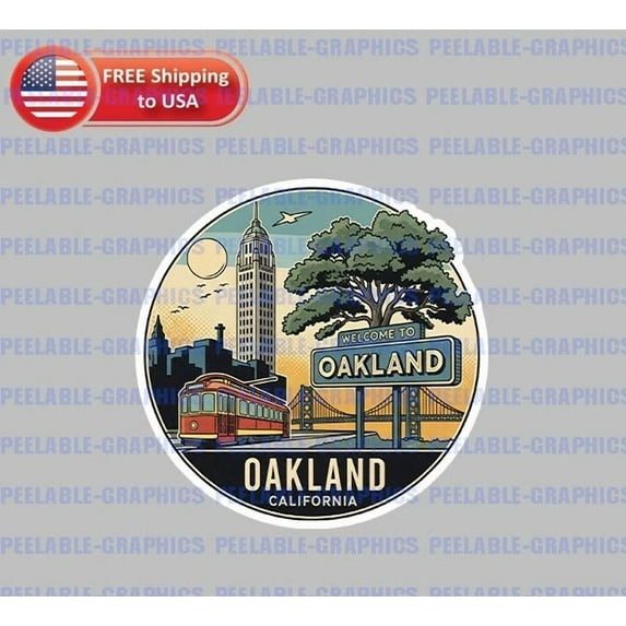 DOPASTICKER Oakland California Sticker Toolbox Tablet Sticker Phone ...