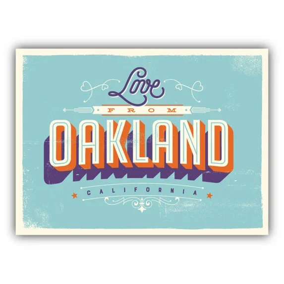 DOPASTICKER Oakland City California Usa Vintage Love Sticker Decal ...