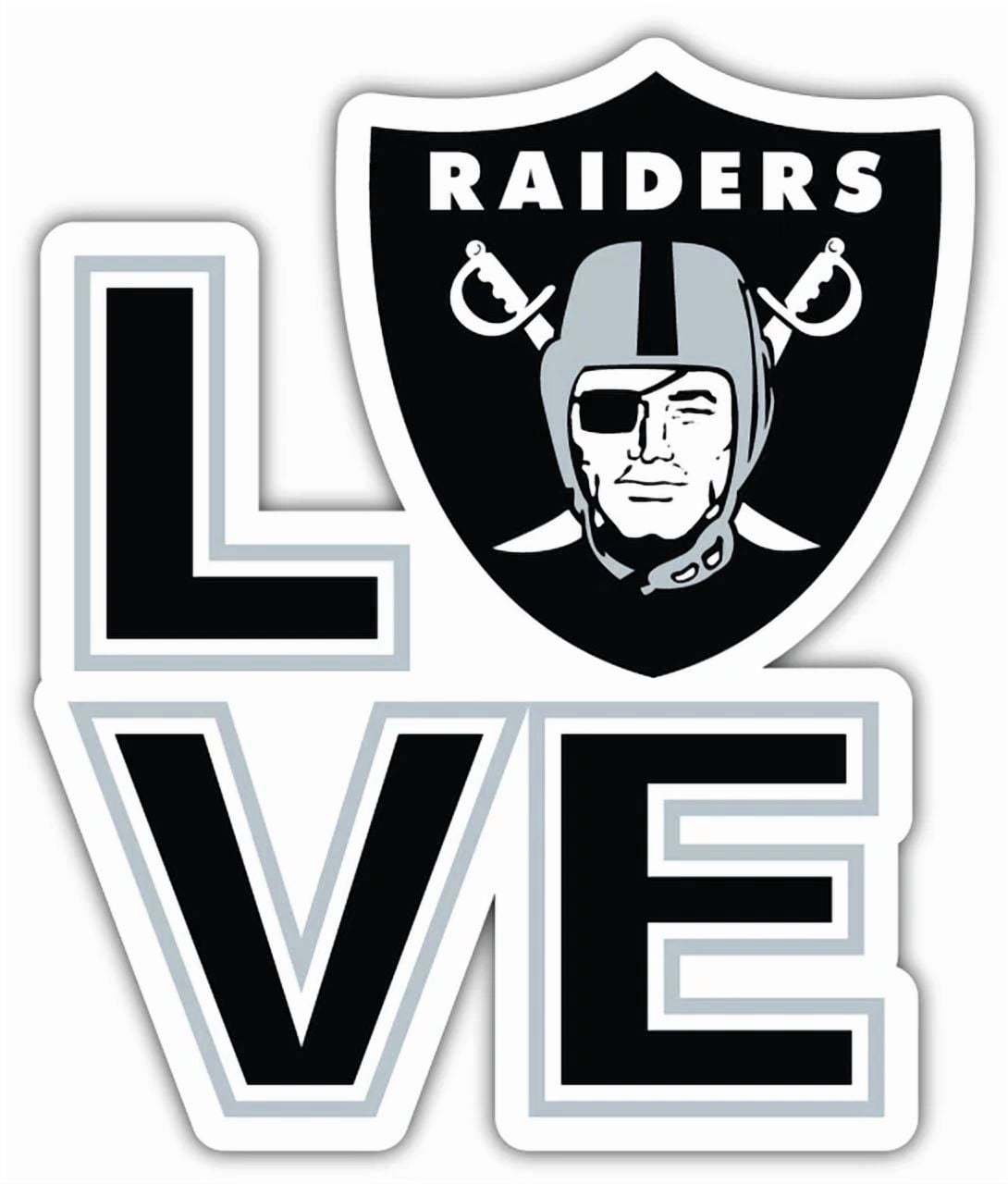 DOPASTICKER Oakland Raiders Love Sport Car Sticker Phone Water Bottle ...