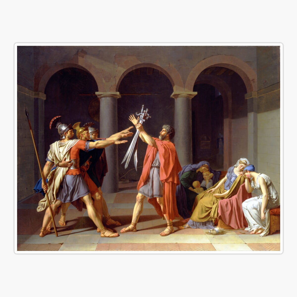 DOPASTICKER Oath Of The Horatii By Jacques-Louis David (1784) Sticker ...