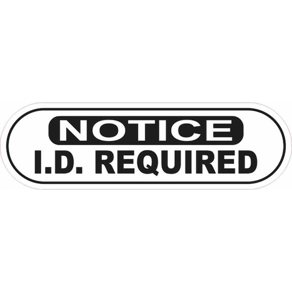 DOPASTICKER Oblong Notice Id Required Sticker Phone Sticker, Latop ...