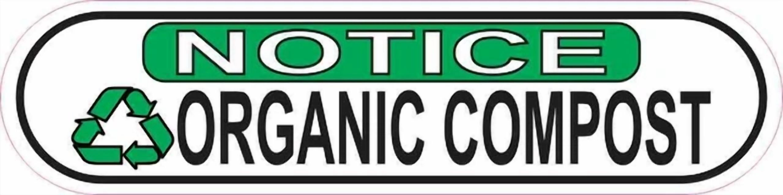 DOPASTICKER Oblong Notice Organic Compost Sticker Phone Sticker, Latop ...