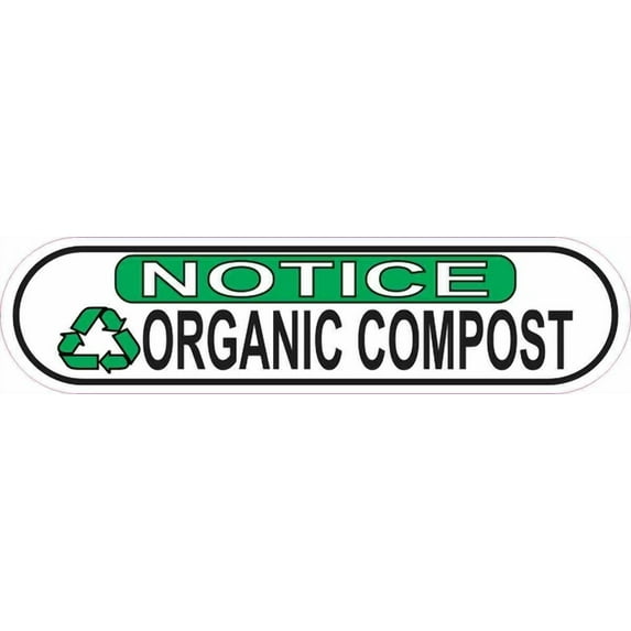 DOPASTICKER Oblong Notice Organic Compost Sticker Phone Sticker, Latop ...