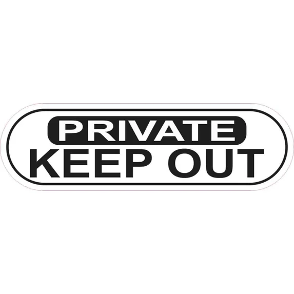 DOPASTICKER Oblong Private Keep Out Sticker Phone Sticker, Latop ...