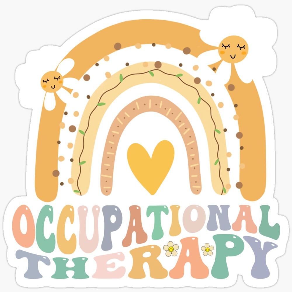 DOPASTICKER Occupational Therapy Groovy Retro Ot Therapist Ot Month ...