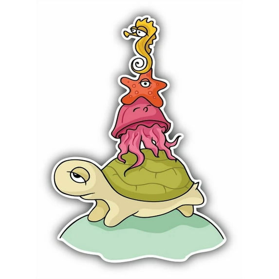 DOPASTICKER Ocean Animals Sticker Decal Phone Decal Water Bottle ...