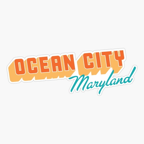 DOPASTICKER Ocean City Maryland Sticker, Phone Sticker Car Stickers ...