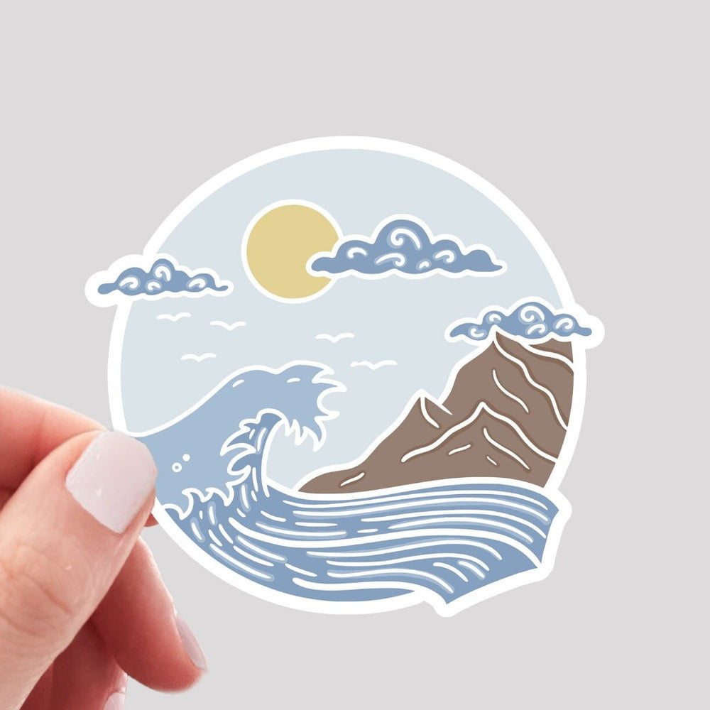 DOPASTICKER Ocean Sticker, Blue Ocean Sticker, Sea Sticker, Waterproof ...