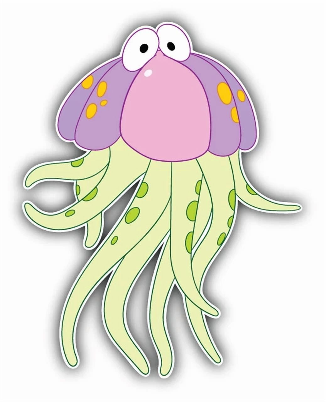 DOPASTICKER Octopus Cartoon Bumper Sticker Decal Phone Decal Water ...
