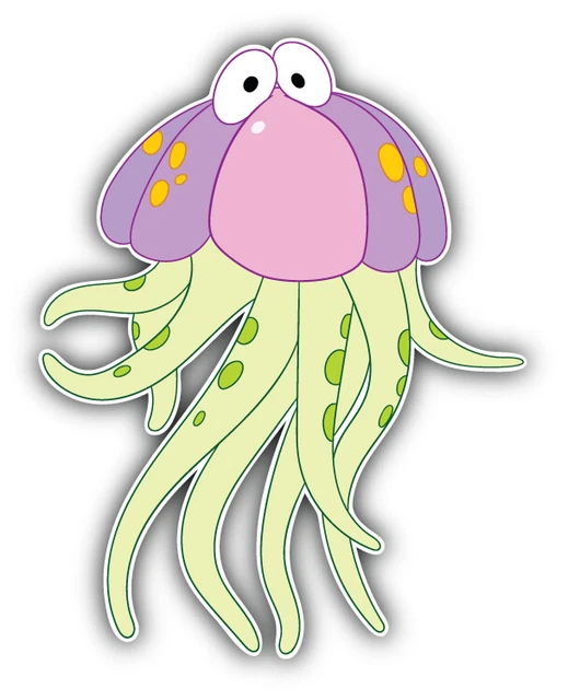 DOPASTICKER Octopus Cartoon Sticker Decal Phone Decal Water Bottle ...