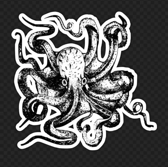 DOPASTICKER Octopus Sticker Sea Life Animal Ocean Monster Kraken ...