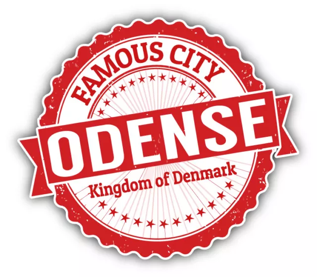 DOPASTICKER Odense City Denmark Grunge Travel Stamp Sticker Decal Phone ...