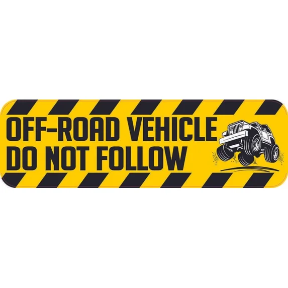 DOPASTICKER Off-Road Vehicle Do Not Follow Sticker Phone Sticker, Latop ...