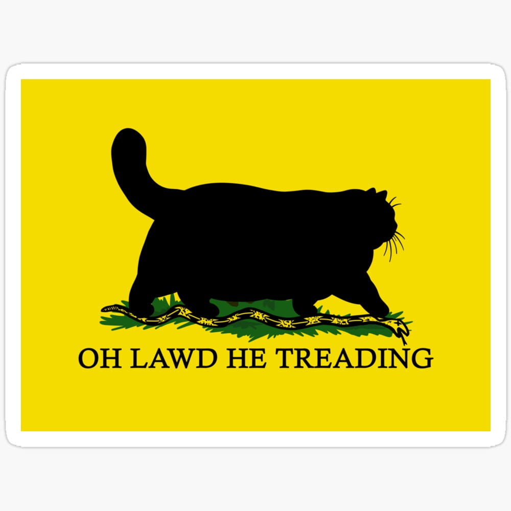 DOPASTICKER Oh Lawd He Treading Sticker, Decorate Laptops, Water ...