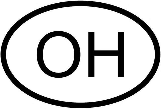 DOPASTICKER Oh Ohio Country Code Oval Sticker Phone Decal Water Bottle ...