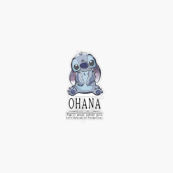 DOPASTICKER Ohana Means Family Sticker Phone Sticker, Latop Sticker ...