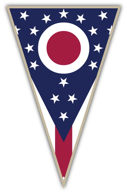 DOPASTICKER Ohio Usa State Flag Car Sticker Decal Phone Decal Water ...