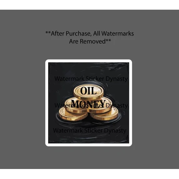 DOPASTICKER Oil Money Sticker Gold Oil And Gas Industry Work Sticker ...