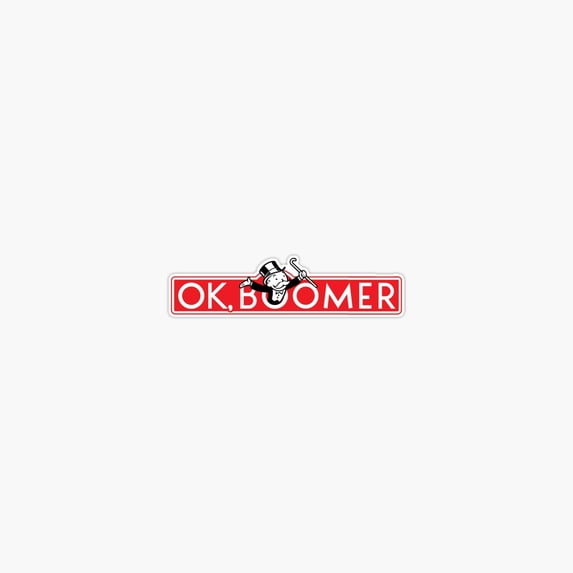 DOPASTICKER Ok Boomer Board Game Logo Sticker, Phone Sticker Car ...