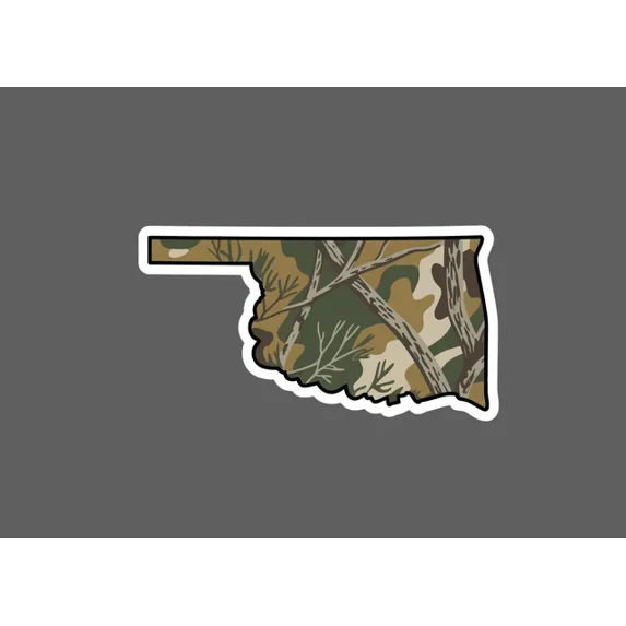 DOPASTICKER Oklahoma Camo Sticker State Woods Hunting Sticker Phone ...