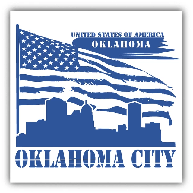 DOPASTICKER Oklahoma City Usa Grunge Label Travel Sticker Decal Phone ...