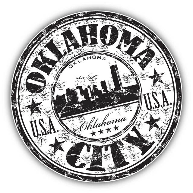 DOPASTICKER Oklahoma Usa Grunge Rubber Sticker Decal Phone Decal Water ...