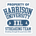 DOPASTICKER Old School Harrison University Streaking Team Decorative ...
