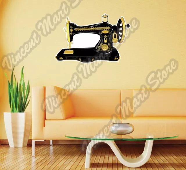 DOPASTICKER Old Sewing Machine Singer Gift Idea Wall Sticker Room ...