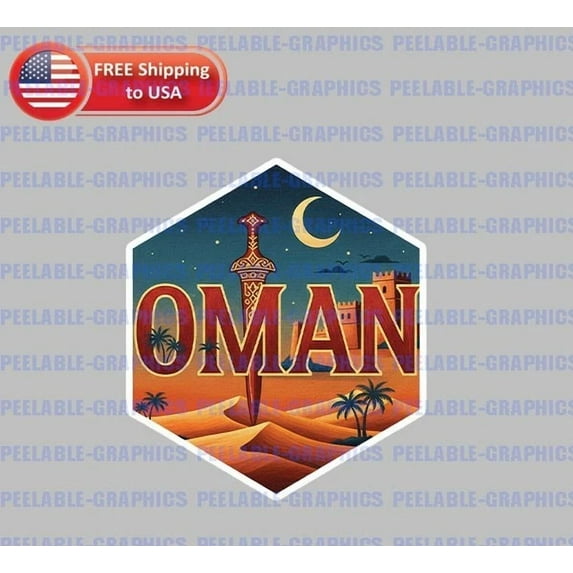 DOPASTICKER Oman Country Souvenir Sticker Travel Luggage Sticker Phone ...