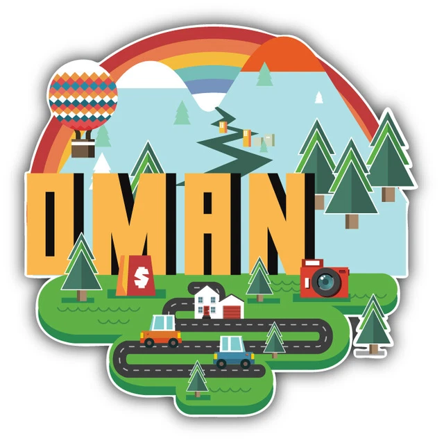 DOPASTICKER Oman Country Travel Sticker Decal Phone Decal Water Bottle ...
