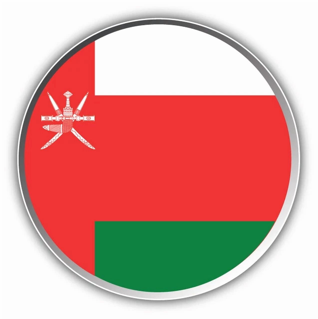 DOPASTICKER Oman Flag Emblem Sticker Decal Phone Decal Water Bottle ...