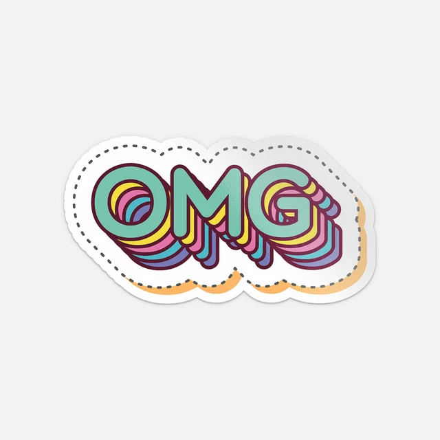 DOPASTICKER Omg Oh My God Sticker Decal Phone Decal Water Bottle ...